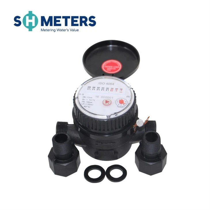 Single Jet Water Meter Plastic Body R100 For Residential Manufacturers ...